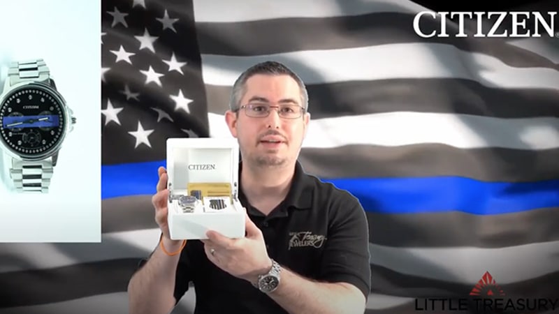 Little Treasury Jewelers Thin Blue Line Citizen watch program